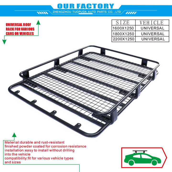 UNIVERSAL ROOF RACKS TONNEAU COVERS Heavy Duty Roof Mounted Basket Fit ...