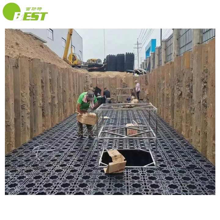 Attenuation modular stormwater infiltration retention basin underground ...