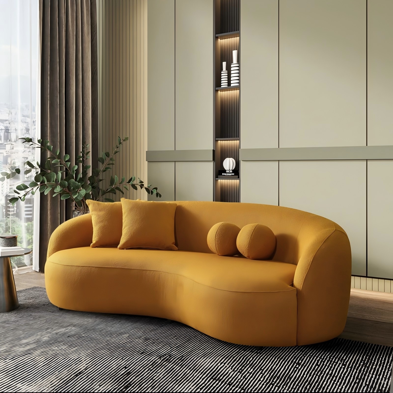 Luxurious Comfort with Stylish corner semi circle bed for Your Bedroom
