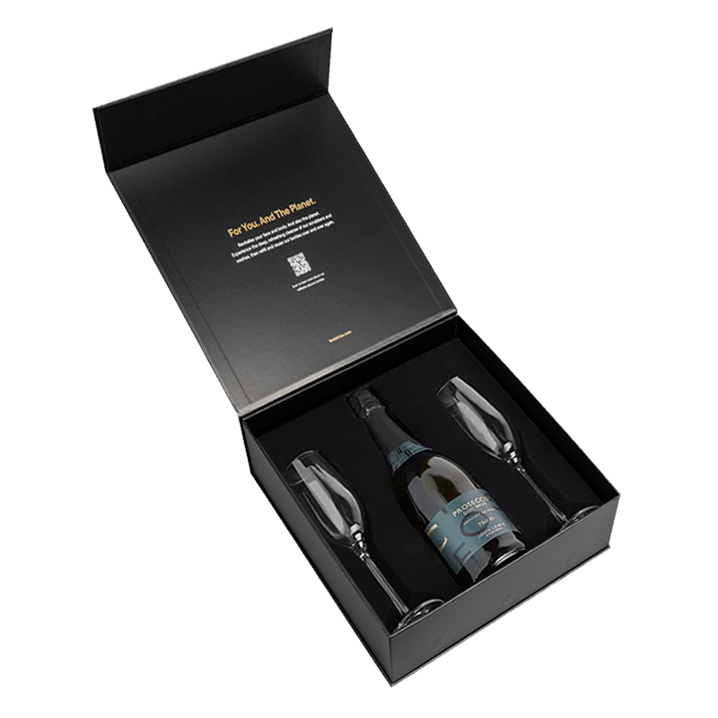 Premium Empty Gift Boxes for Champagne Glasses | Custom Rigid