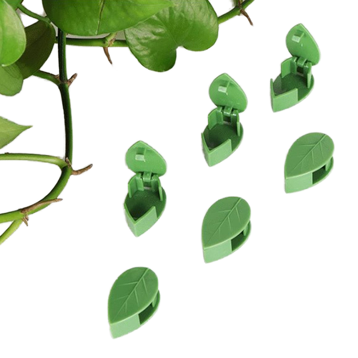 Durable and reusable plant clips with a natural leaf design to secure ...