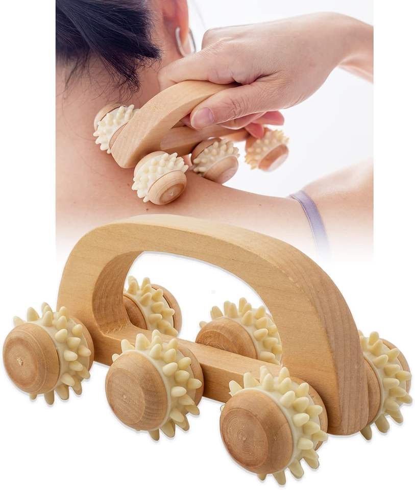Wood Therapy Bath Body Massage Tools Wooden Massager Manual Roller ...