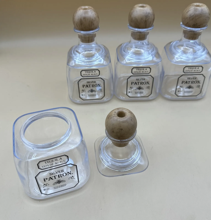 wholesale 375ML Set tequila patron plastic bottle drinking cup vessel ...