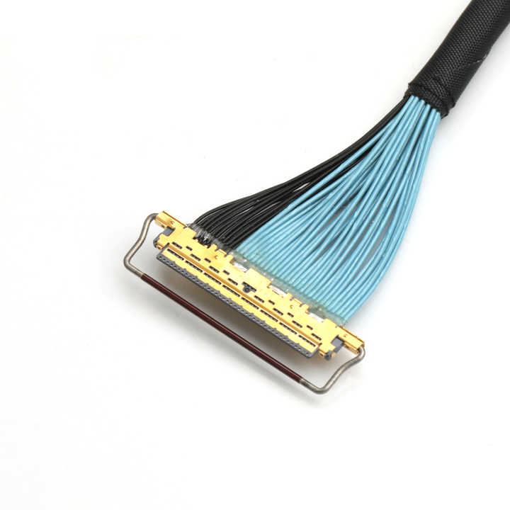 RoHS Compliant Dual-Ended 40-Pin LVDS Cable Assembly Blue/Black ...