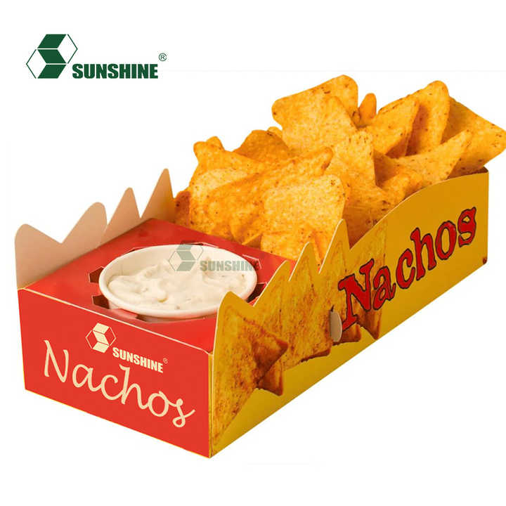 Eco Friendly Crepes Paper Cone Nachos Dip Packaging