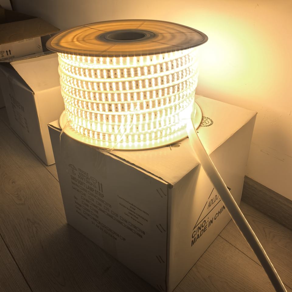 276LED Each Meter 220V Led Strip Light Waterproof Ip67 SMD2835 Three ...