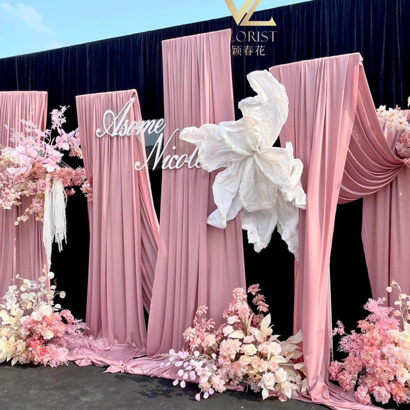 Wedding Backdrop Drapes Milk Silk Arch Drapes White Wedding Tent ...