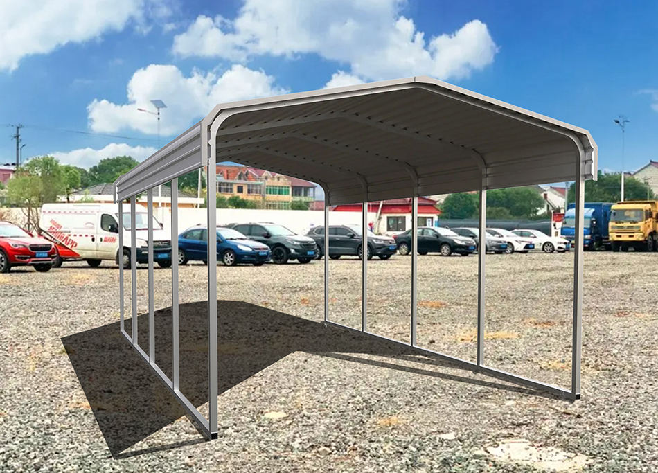 KJ Outdoor Prefabricated Sun Shade Car Parking Garage Canopy