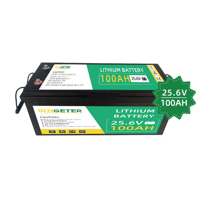 25.6V Rechargeable Pack Battery RV Marine Battery LiFePO4 24V 100Ah ...