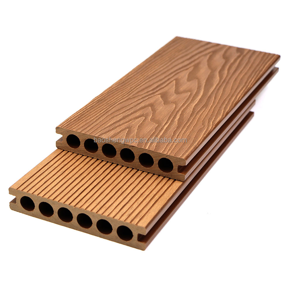 Waterproof Outdoor WPC Decking 18mm Teak - Weather Resistant & Eco ...