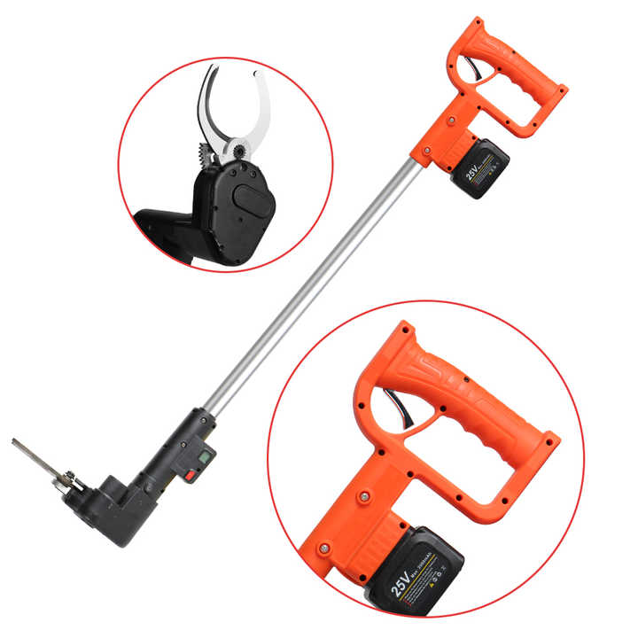 Electric Bamboo Cutting Pruning Shears with LCD Display, 25V New Design ...