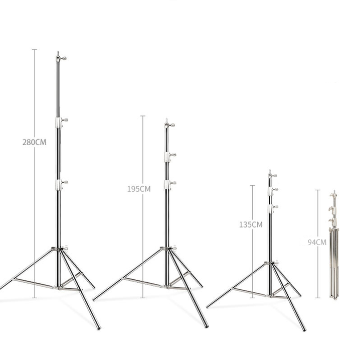 2.8m Photography Light Stand Stainless Steel Flash Stand With Air ...