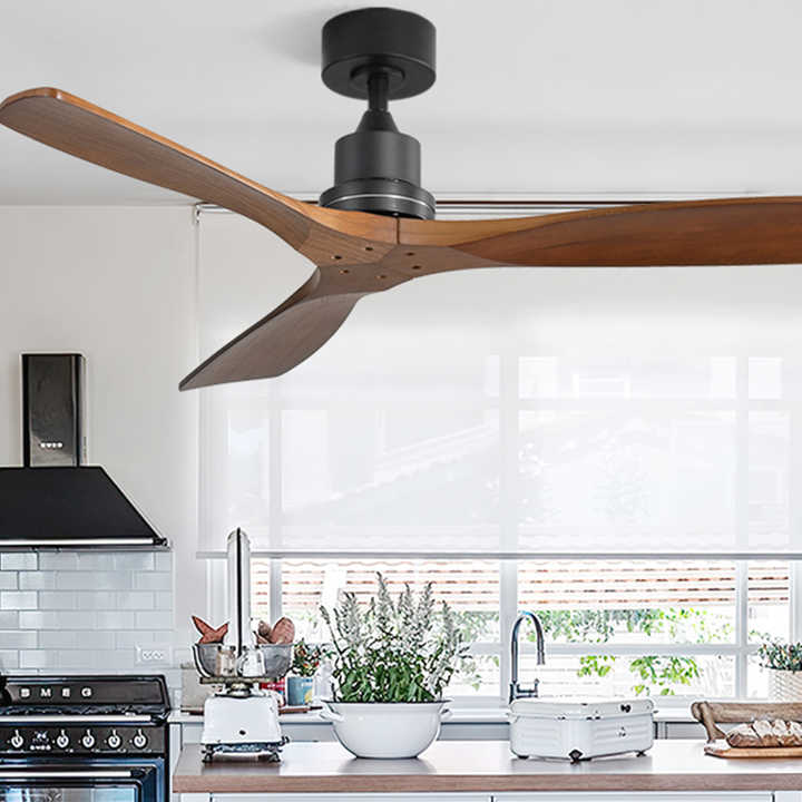 Mall Wooden Ceiling Fan Unlit Walnut 52 Inch Unlit Ceiling Fan Remote ...