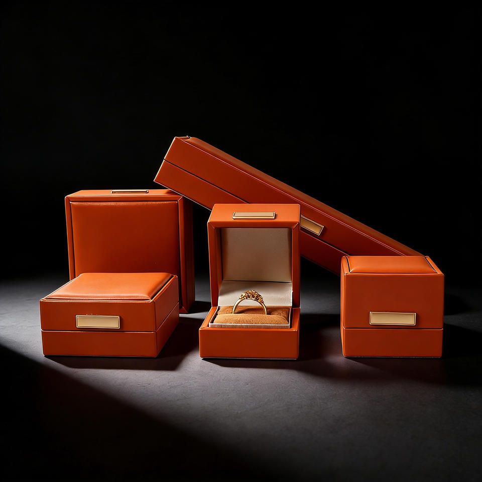 Luxury Pu Leather Jewelry Packaging Box for Ring Earring Pendant ...