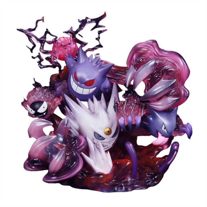 New 29cm Pokemone Glowing Gengar evolution group PVC Model toy Statue ...