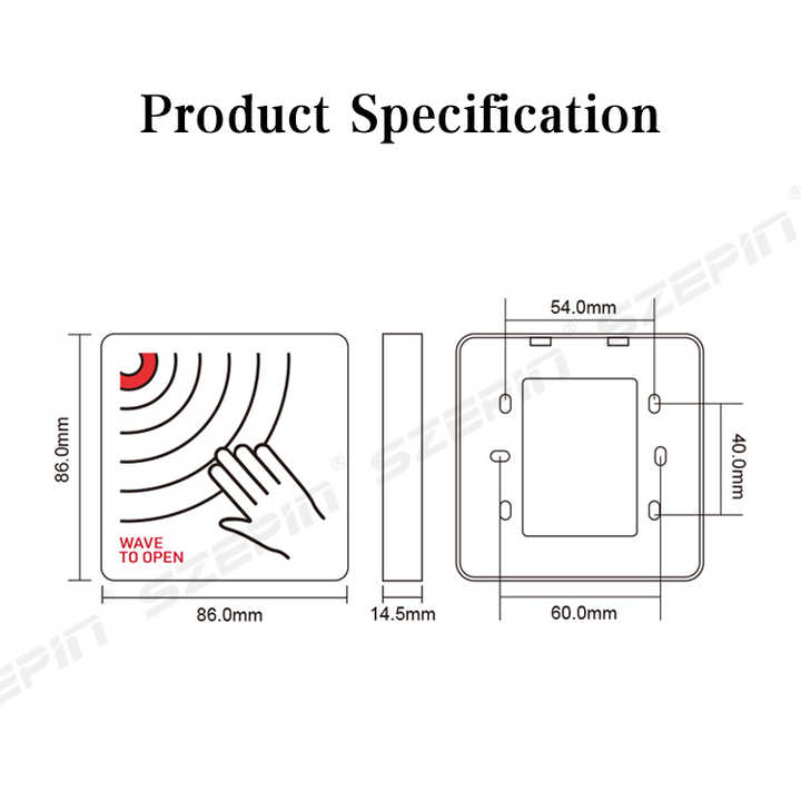 12V DC Outdoor Waterproof Infrared Exit Button Non-contact| Alibaba.com