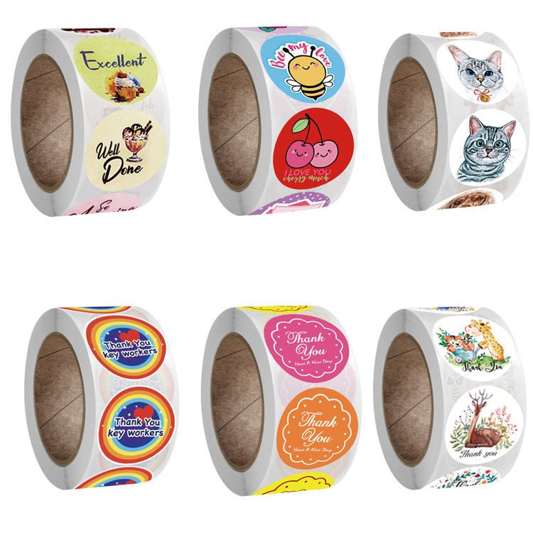 Cute Cartoon Animal Encouragement Children Label Decoration Gift Cat ...