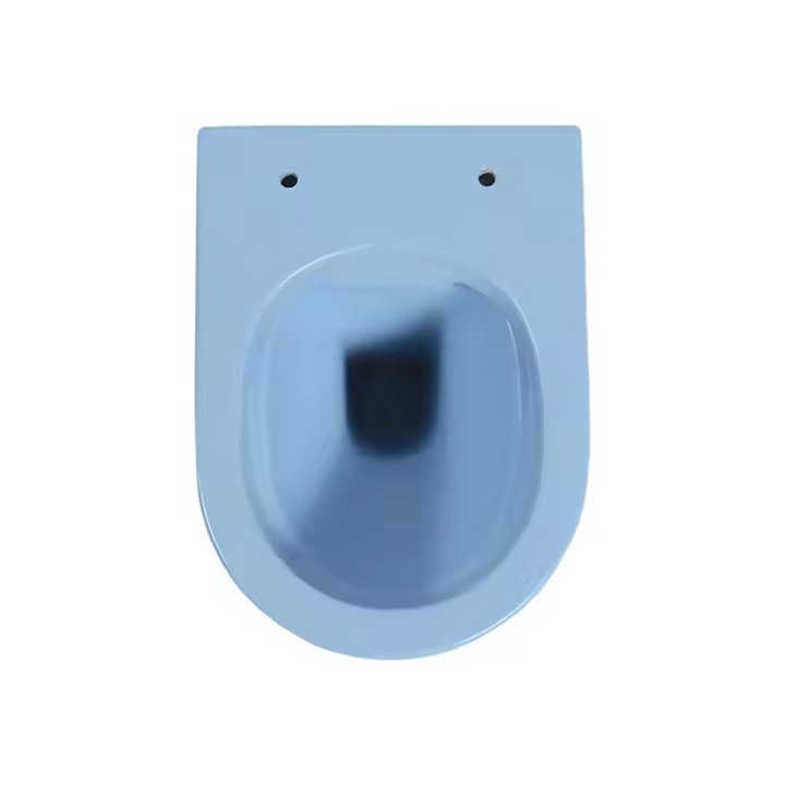 European Frameless Blue Ceramic Toilet with Concealed Tank Wholesale ...