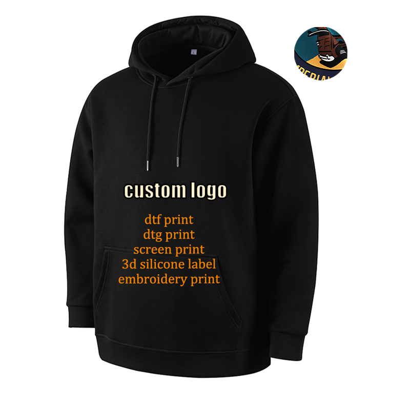 High Quality Men's Cotton Oversize Plain Blank Pullover