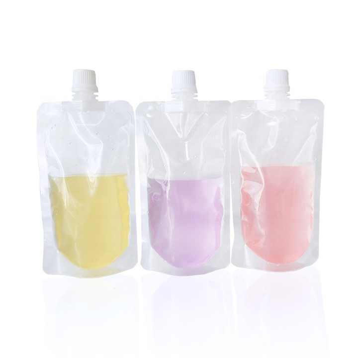 Reusable Clear Plastic Flask Bags - Ideal for Travel Drinks