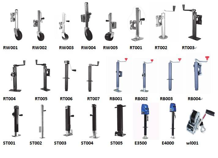 2000 lbs windy trailer jack stand with tubu bracket, welded jack ...
