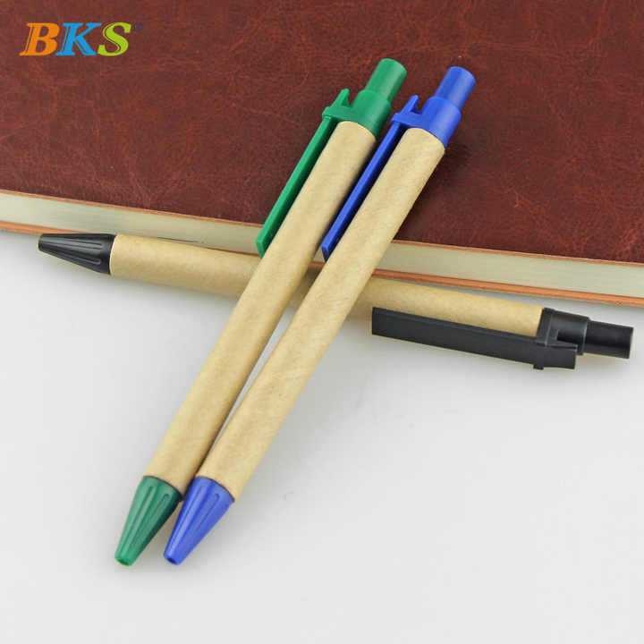 Recycled Kraft Paper Ballpoint Pens for Advertising Promotion 1.0mm ...