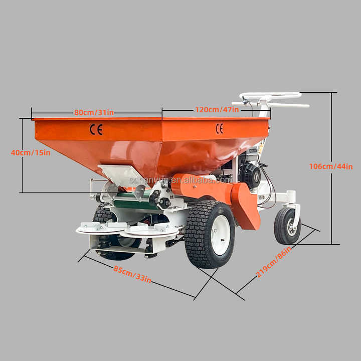 Self-propelled Compost Spreader Double Disc Lawn Spreader Wide-area ...