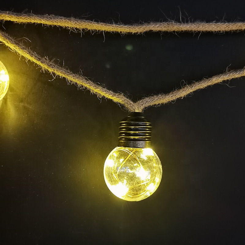 NY011012 G45 Bulb hemp rope LED String Lights-Taizhou Deco-Maker Arts ...