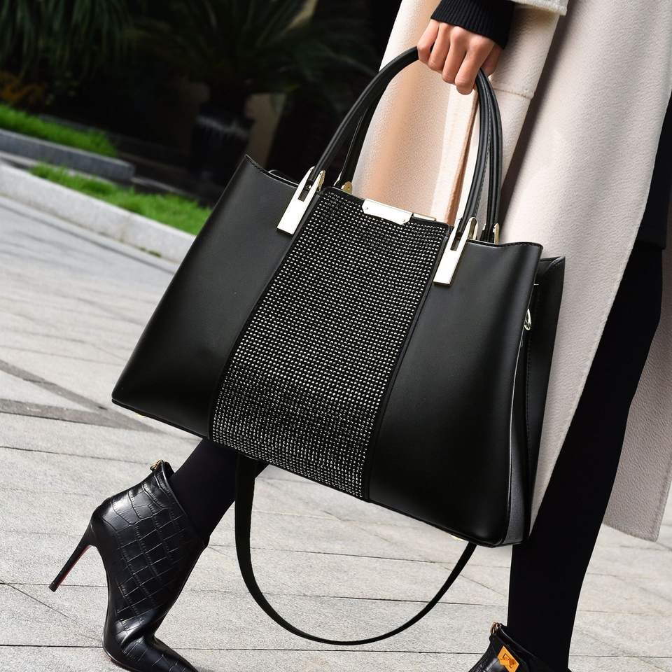 Luxury Women's High-end Fashion Large Capacity Square Commuting Tote ...