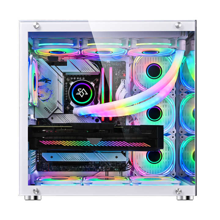 SNOWMAN Gaming PC Case - EATX MATX Tempered Glass Full Tower