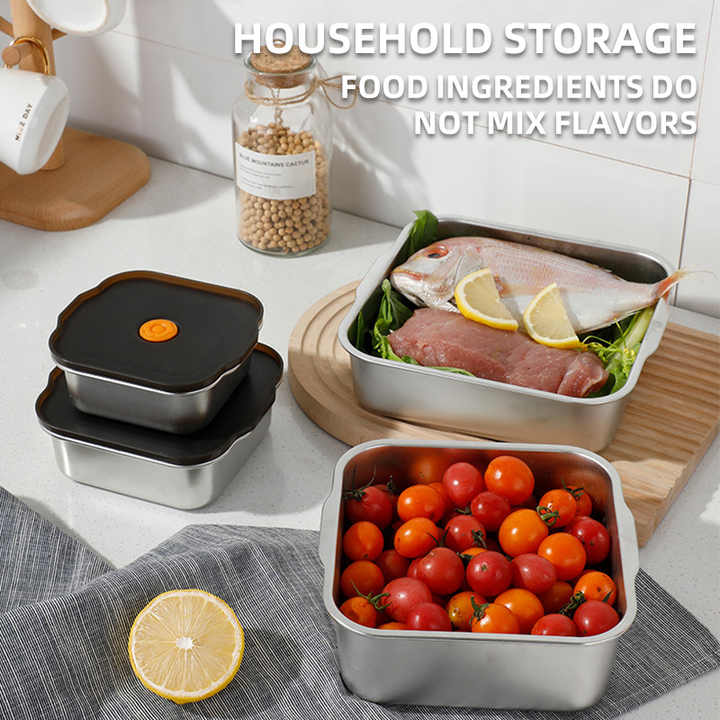 Lekfre Stainless Steel Food Storage Containers - Modern & Durable