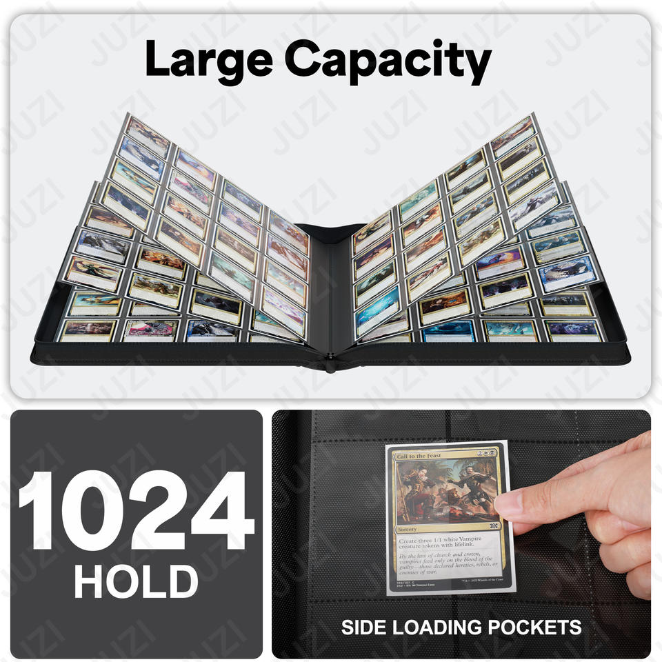 JUZI Custom Luxury Pokemoned 16 Pocket High Quality Trading Cards PU ...