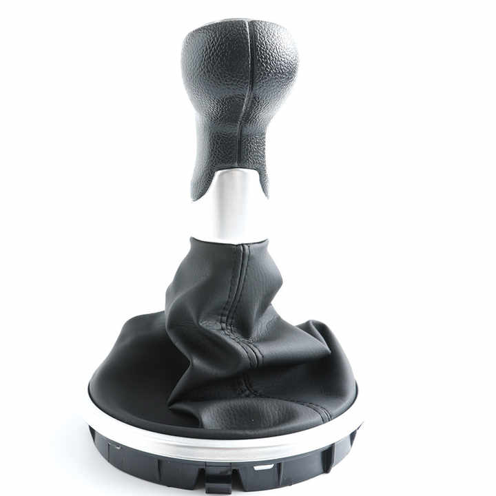 Oem 5J0711113F Interior Accessories 5 Speed Silver Leather Gear Shift ...