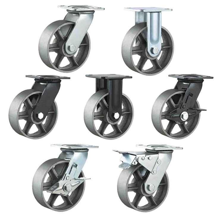 Oven Castor Cast Iron Caster Wheel - Heavy Duty & Customizable