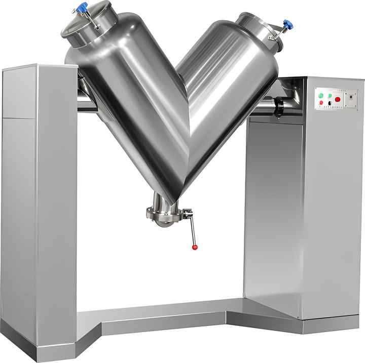 Lab Small V-type Powder Mixer Blender Granulator Machine v Mixing ...