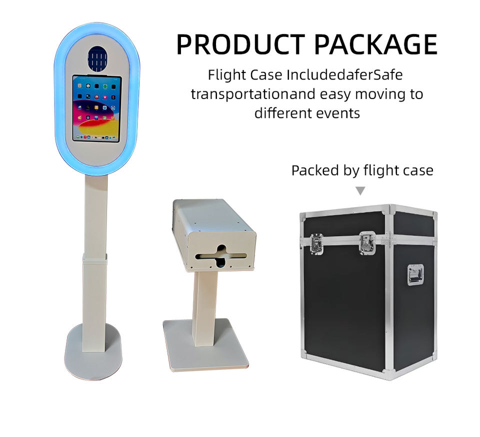 Height-Adjustable Indoor/Outdoor Photo Booth Rental Flash Umbrella iPad ...