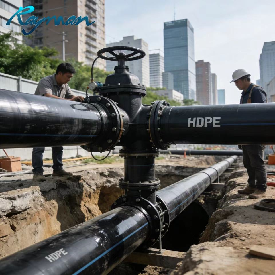 RAYMAN HDPE Plastic Pipe Support Custom Service Thickened 900mm 1000mm ...