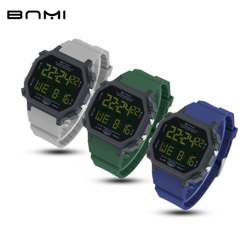 BNMI New Model 30M Waterproof Business Sport Watch Unisex Square Case ...
