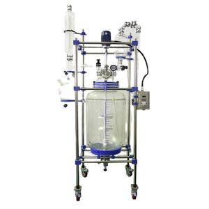 Efficient 100l double wall glass reactor For Optimal Chemical Yield ...