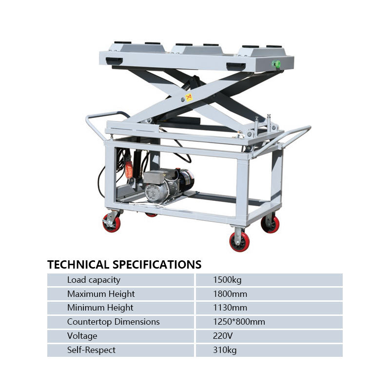 Household Movable Automotive Scissor Lift Hydraulic Car Elevator 1 Ton ...