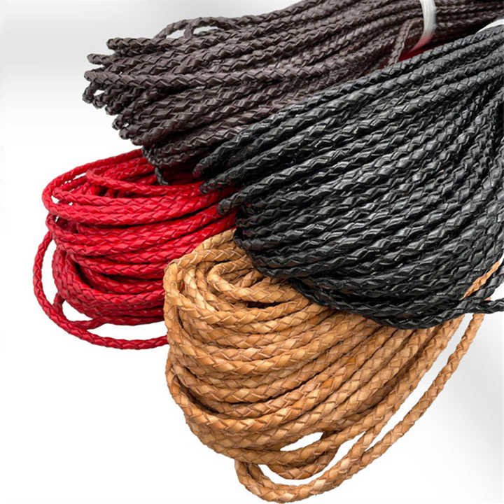 Deai Gems 4mm Vegetable Tanned Leather Cord for Bracelets