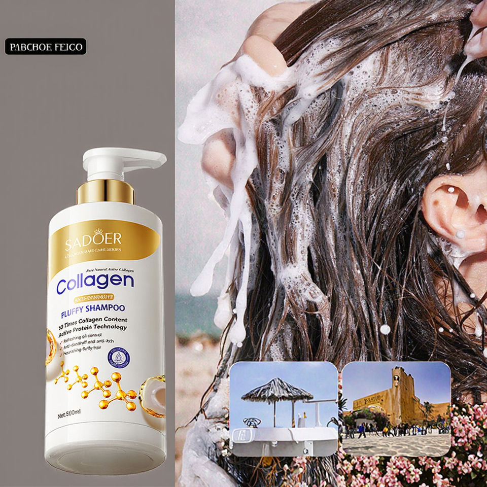 SADOER 500ml Collagen Protein Shampoo Deep Cleansing Smoothing ...