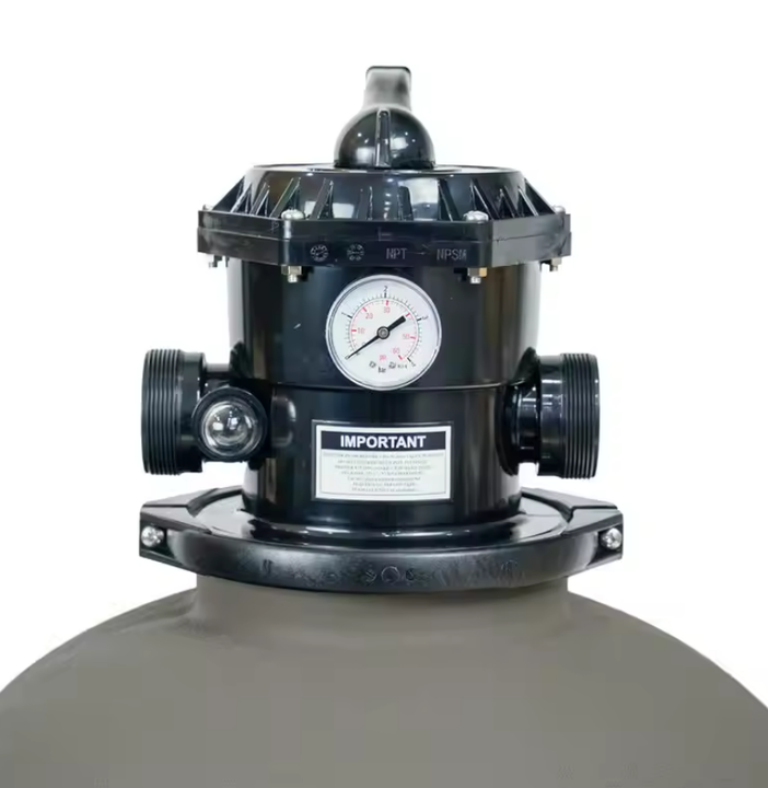 22 Inch Sand Filter for Inground Pool With 6 Way Valve and Top-Mount ...