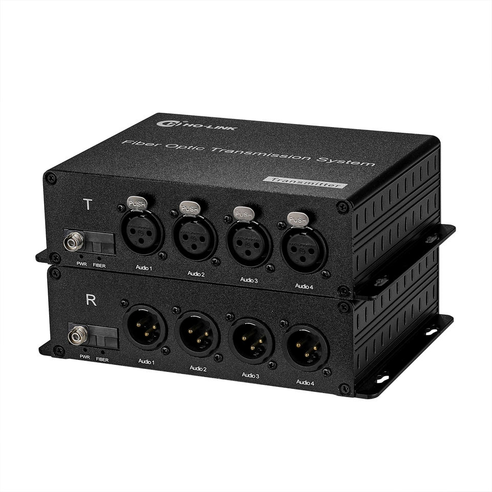 Ho-link HL-4XA XLR Áudio Fibra Conversores-Multimodo Singlemode ...