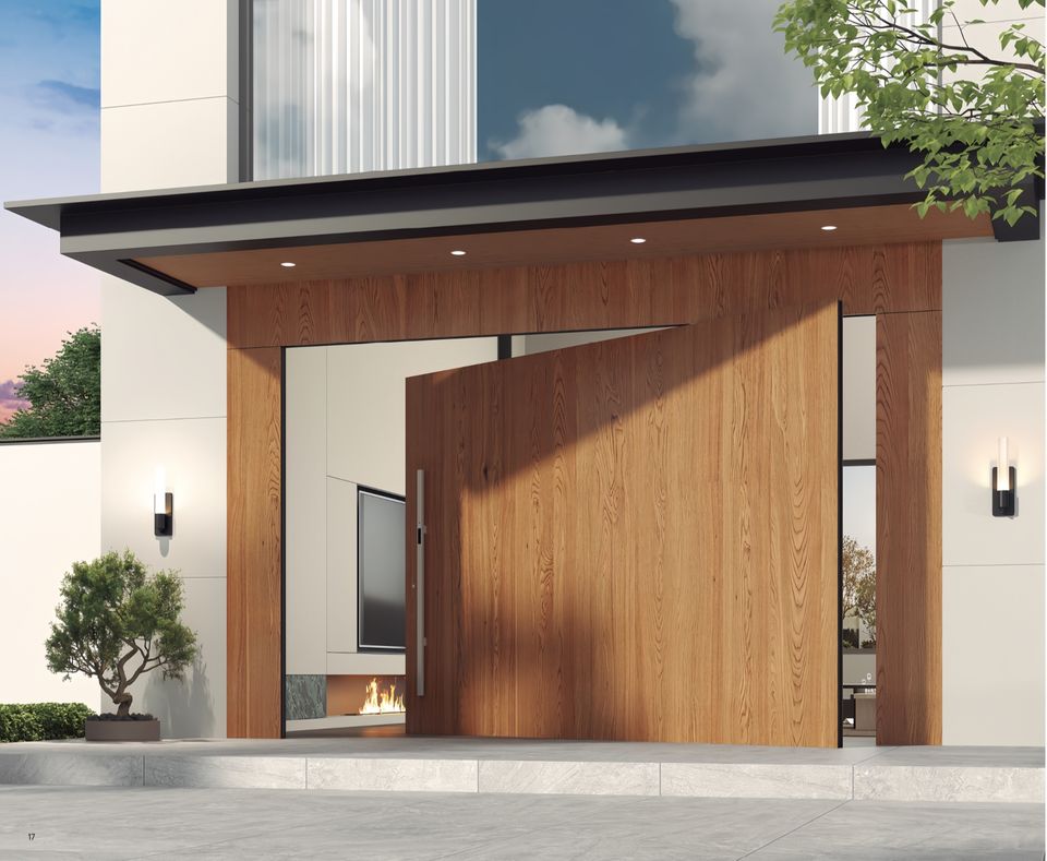 Custom-made High-end Thermal Break Cast Aluminum Offset-axis Door ...