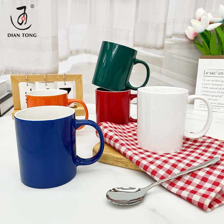 12oz Cheap Bulk Catering Cafe Restaurant Tea Coffee 350Ml Ceramic Mugs Blank Sublimation Custom Mug With