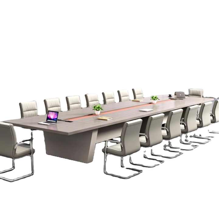 wooden 20 person conference room desk table office conference table ...