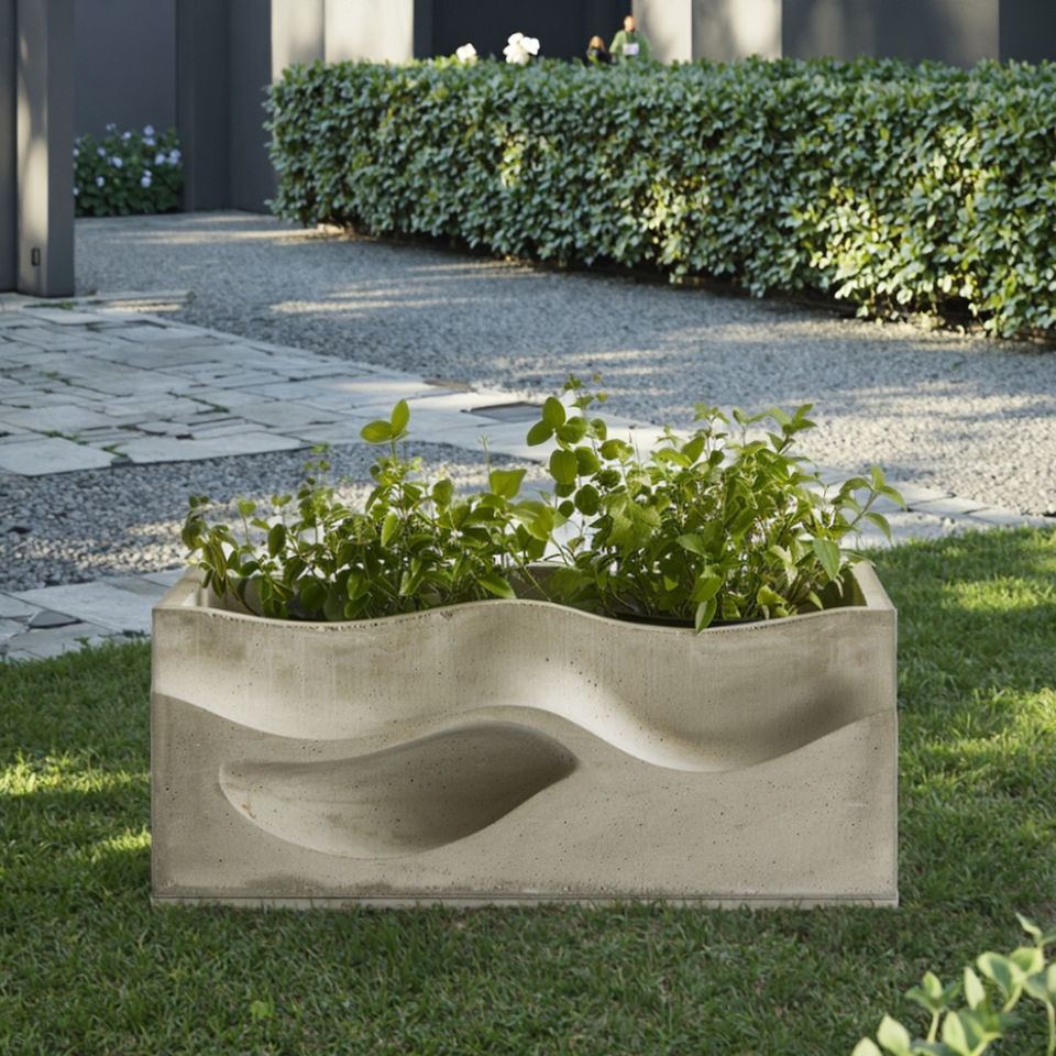 Customized Embossed GRC Planter Glass Fiber ReinforcedConcrete Cement ...