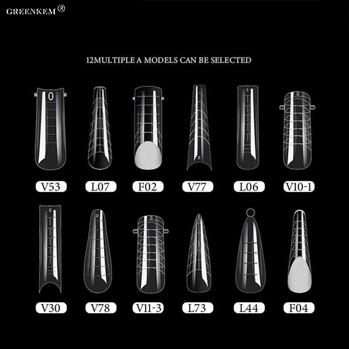 Nail Dual Forms Systems Mixed 12 Shape/Boxes Acrylic Nail Extension ...