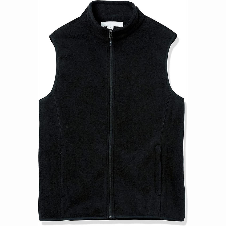 Men's Reversible Full-Zip Polar Fleece Vest - Winter Warmth